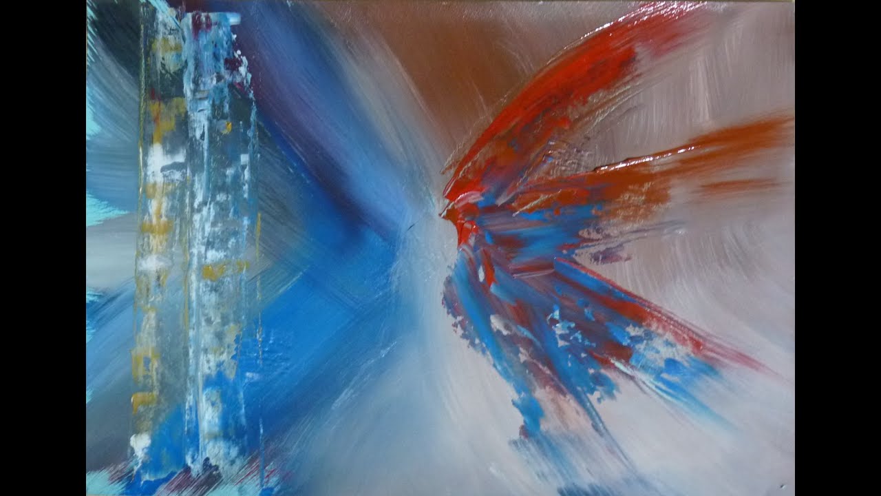 Abstract painting / With three Colors / Original art / - YouTube