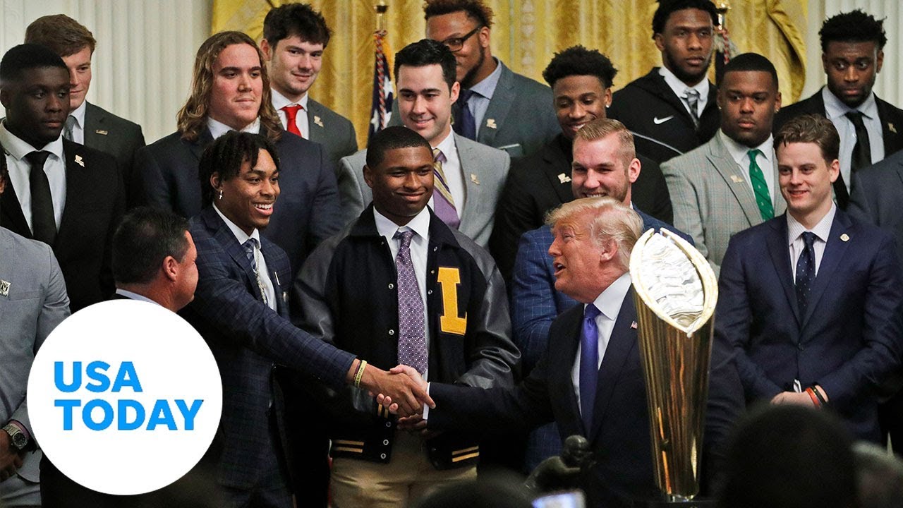 2019 National Champions LSU Tigers visit the White House | USA TODAY ...