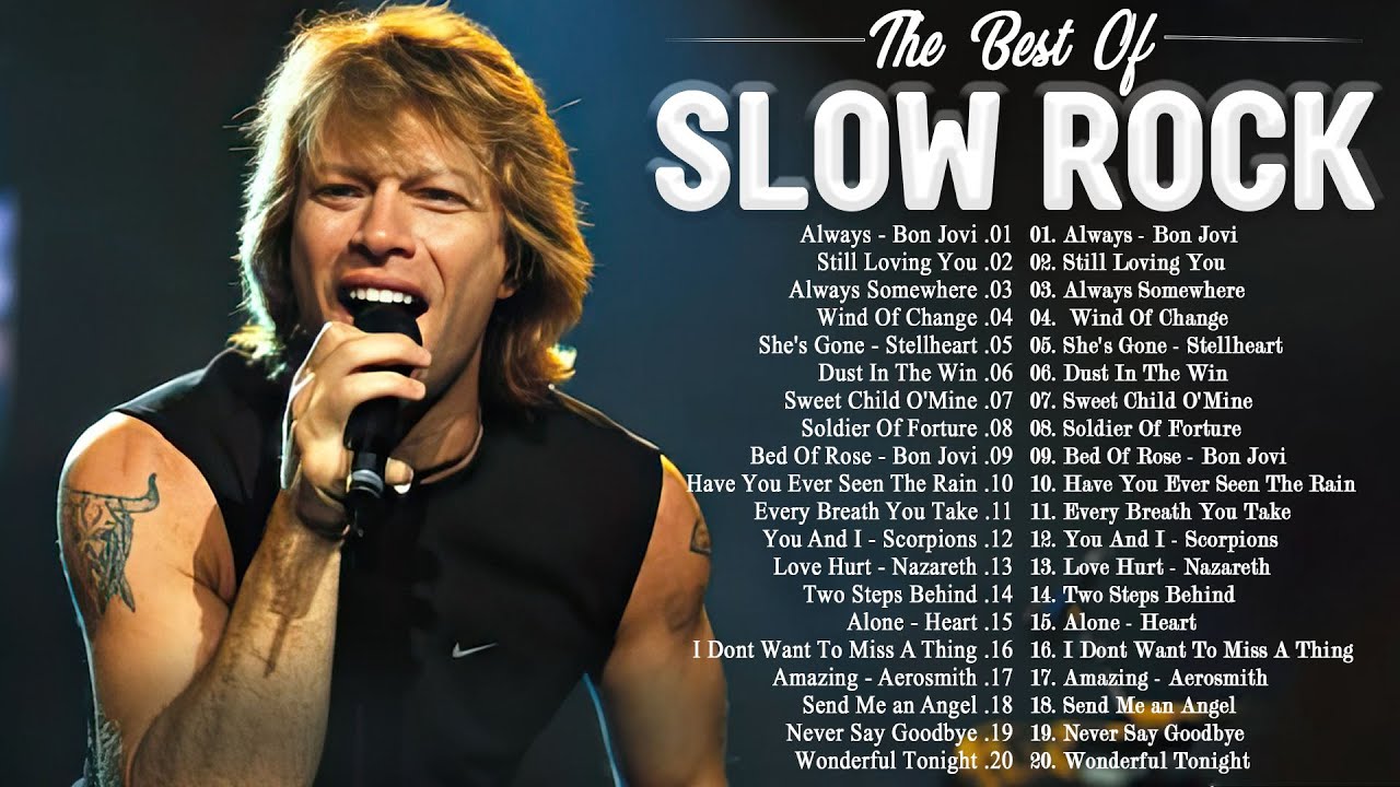 Guns & Roses, Bon Jovi, Scorpions , Aerosmith, White Lion || Best Slow ...