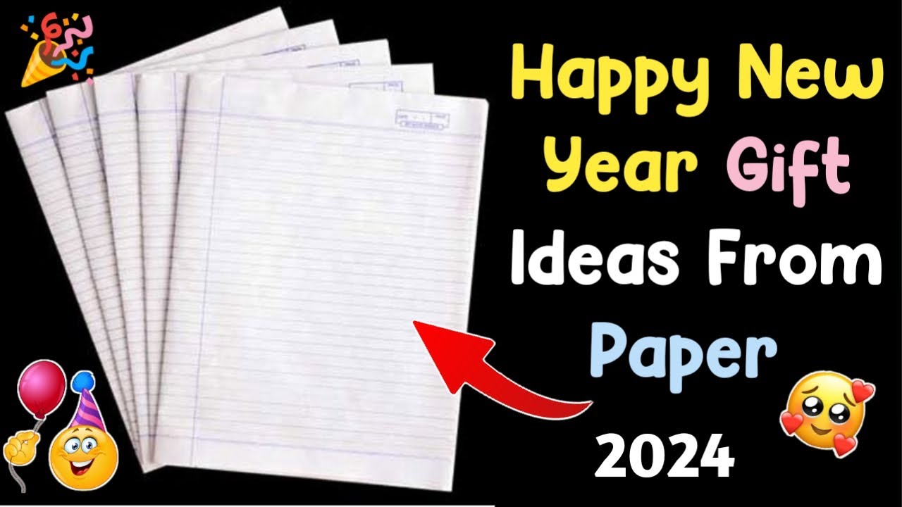 Happy new year gift box | Happy new year greeting card | Easy New Year ...