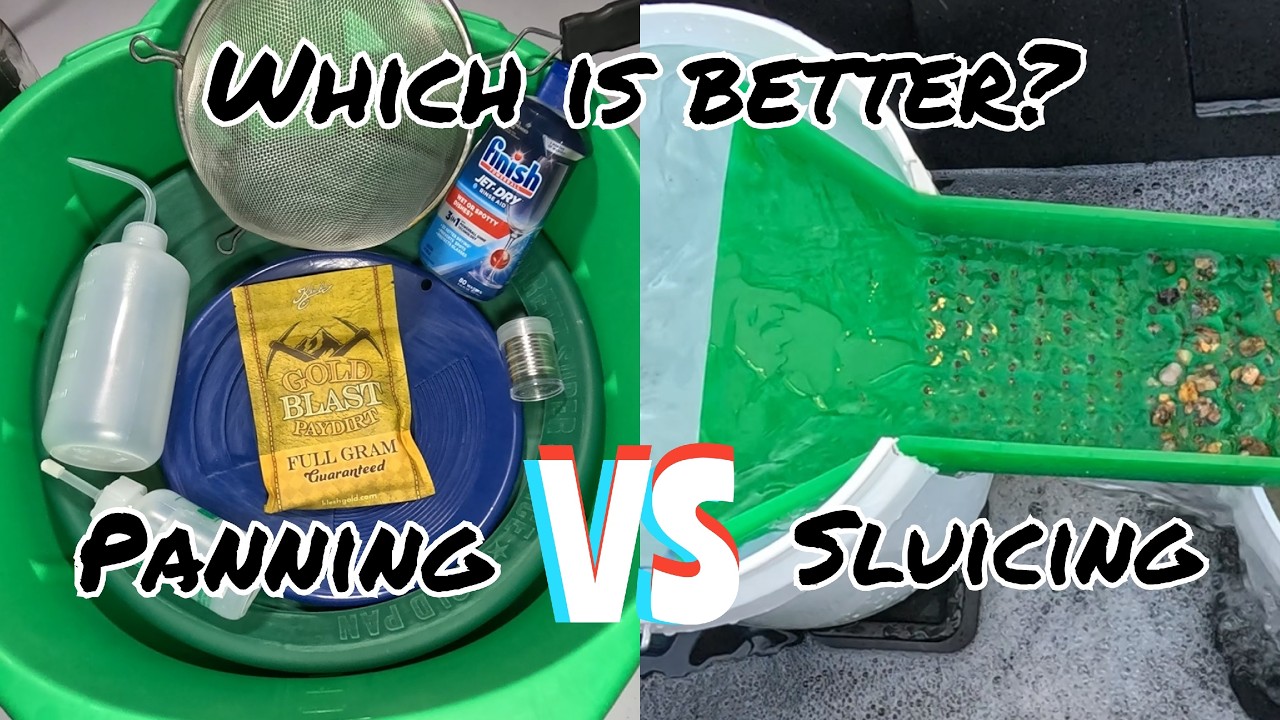 Panning VS Sluicing - Which Is Better For Gold Paydirt? - YouTube