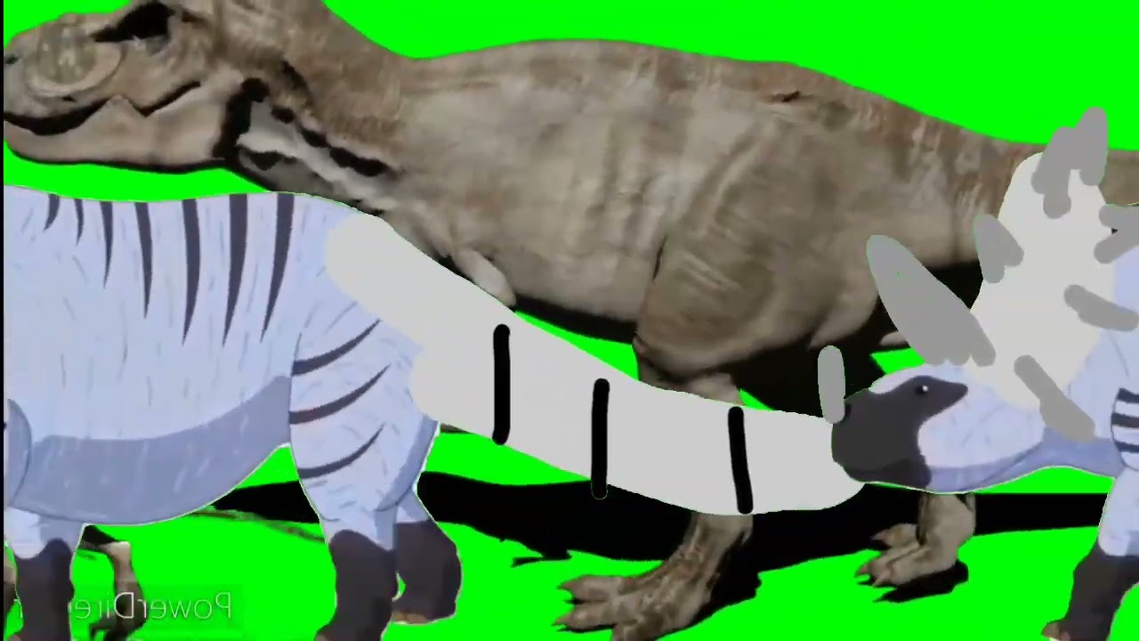 Ark Dinosaurs stampede green screen - YouTube