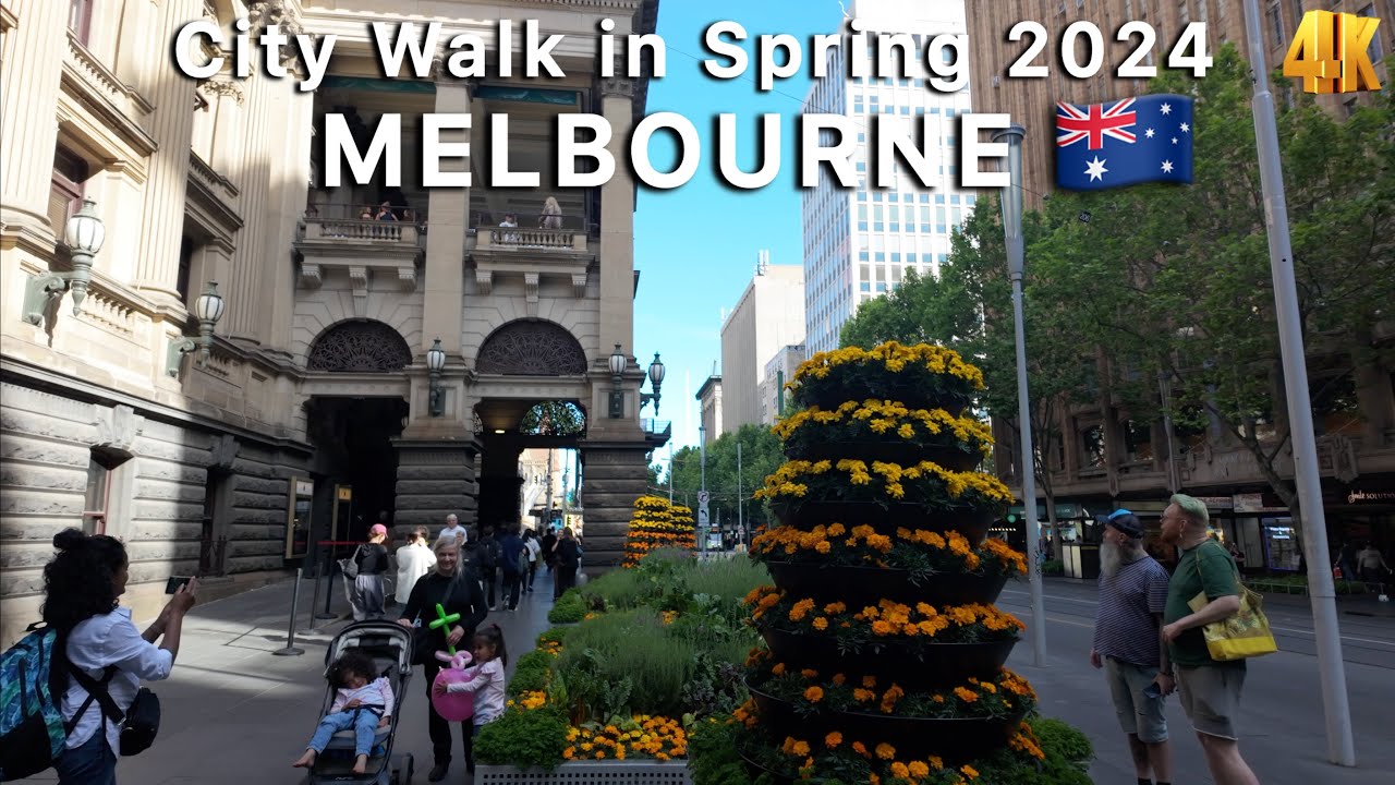 Walking in Melbourne Australia in Spring 2024 4K Video - YouTube