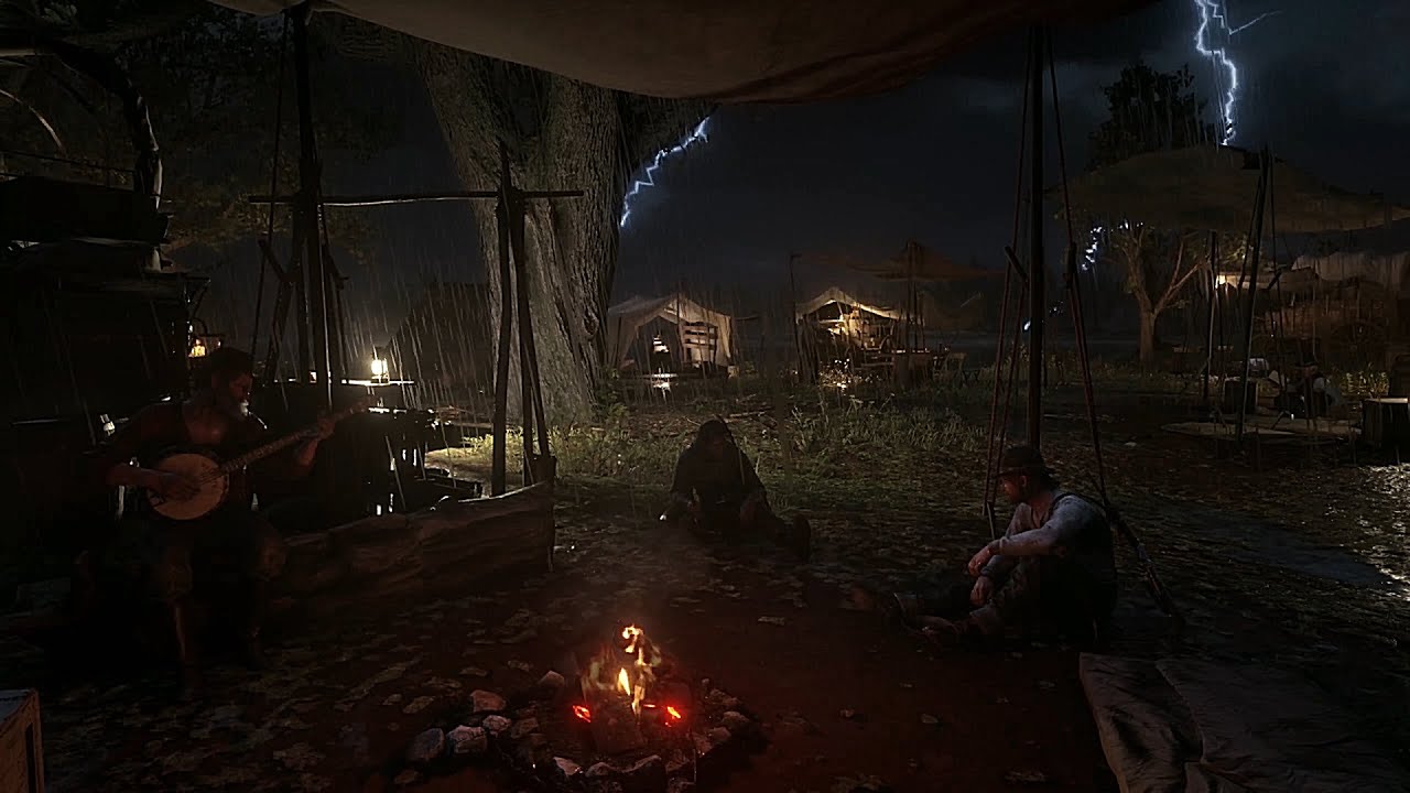 Weathering The Storm At Clemens Point | RDR2 ASMR - YouTube