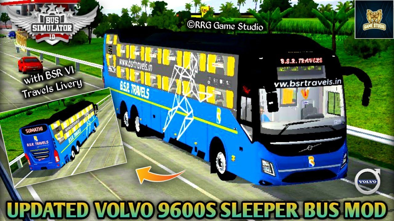 🤩🔥New BSR Travels v1 Livery for Updated Volvo 9600s Sleeper Bus Mod ...