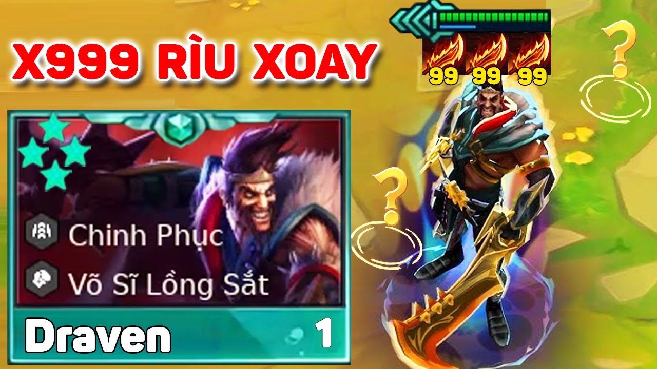TÍCH X999 STACK RÌU XOAY NÉM GÃY CẢ TAY VỚI DRAVEN 4 SAO + 3 CUỒNG ĐAO ...