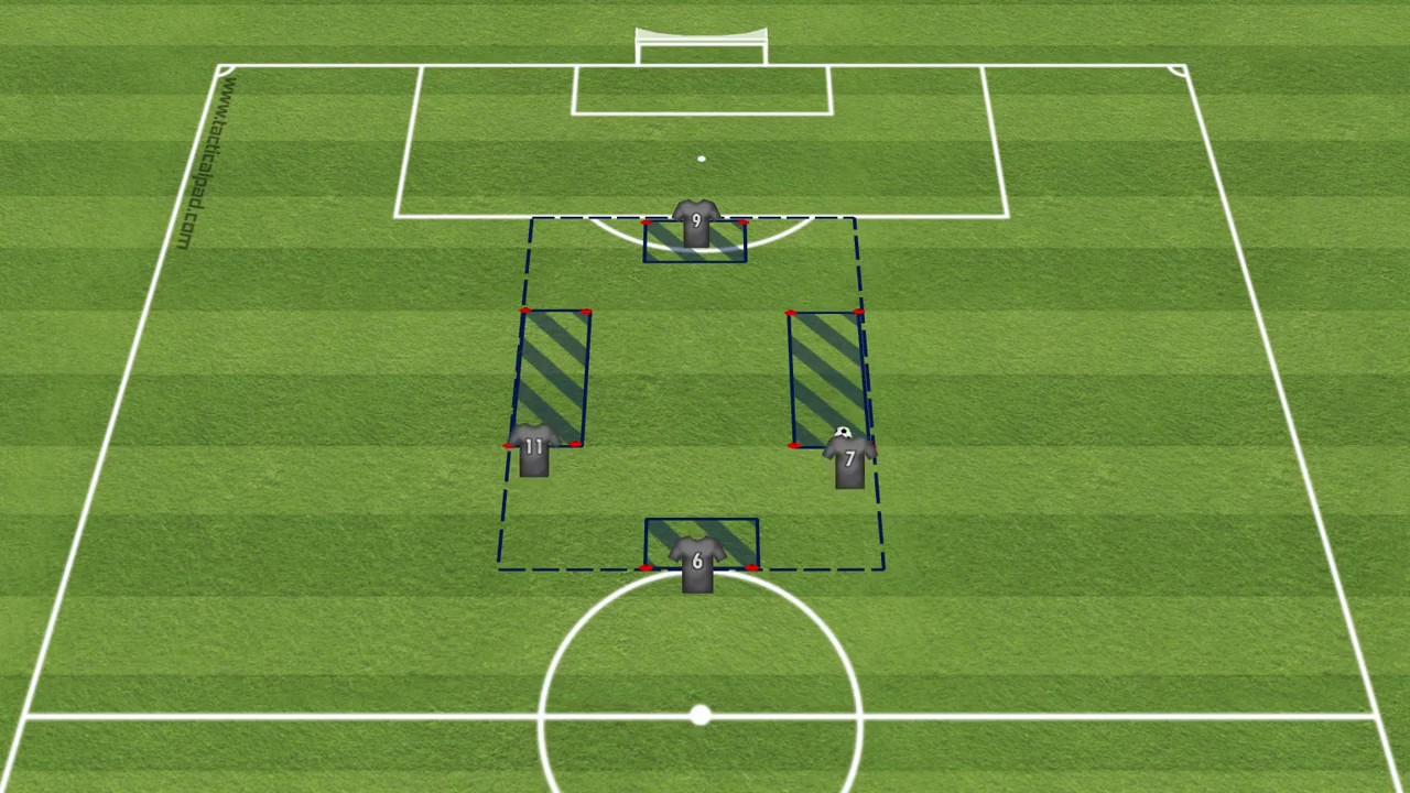 Ball Kicking Exercise Diamond Shape 4 players - YouTube