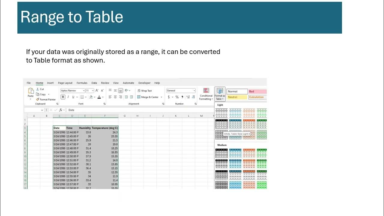 Wk1 Lec2 Excel Tables - YouTube