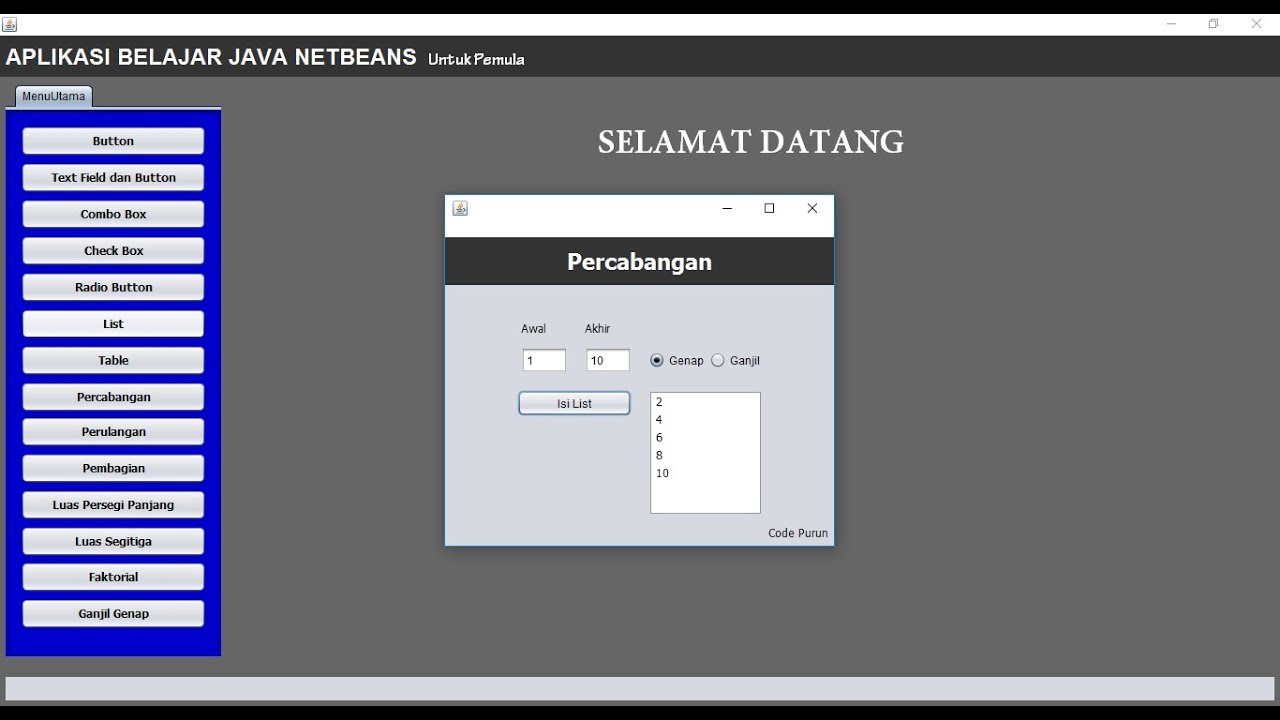 Application For Beginner Learning Java Netbeans Youtube