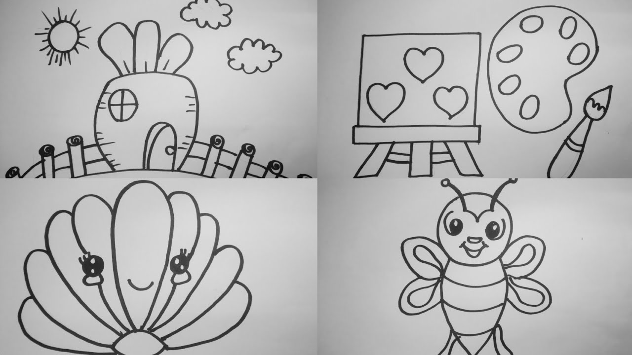 Easy drawing step by step for kids - YouTube