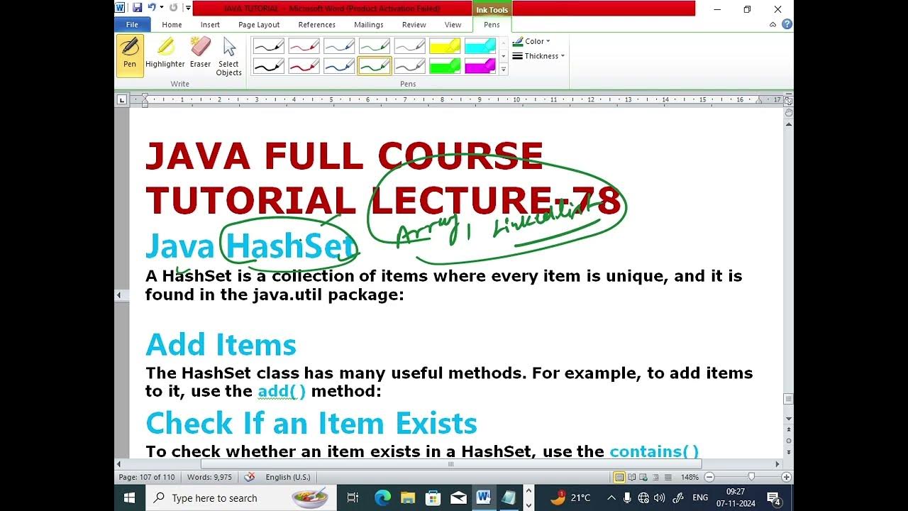 JAVA LECTURE - 78| Java HashSet|HashSet Methods| Full Explanation With Code (@ECL365CLASSES ...