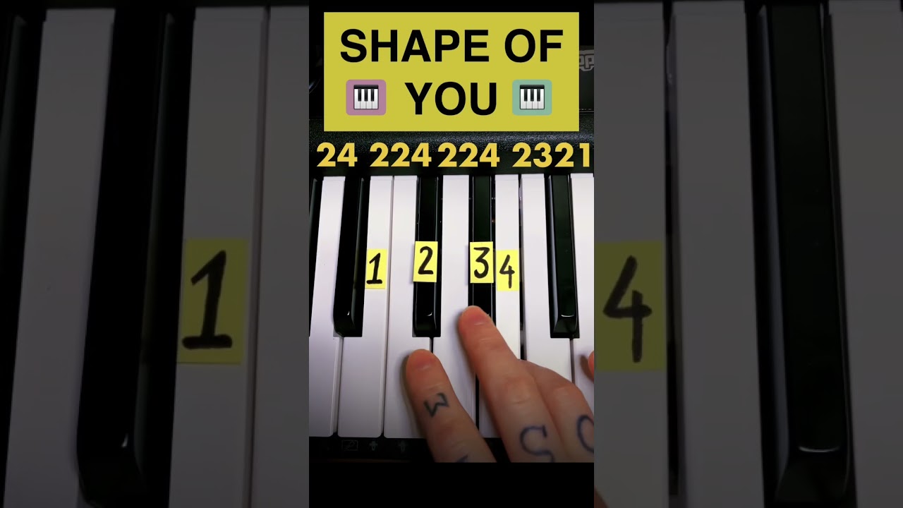 SHAPE OF YOU @EdSheeran #easy #piano #tutorial #viral #tiktok #shorts # ...