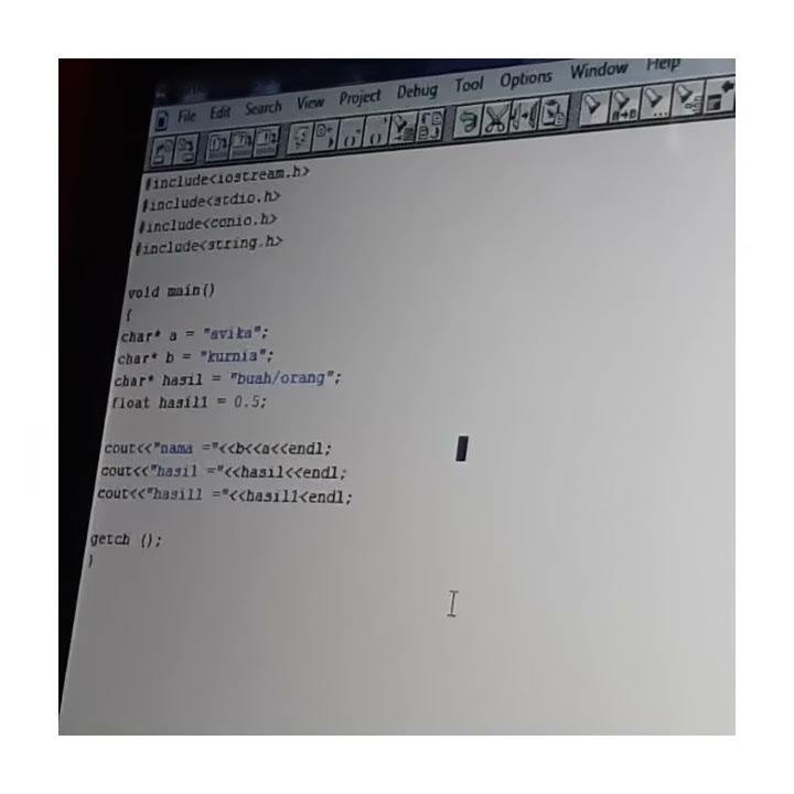 program sederhana dengan menggunakan tipe data float - YouTube