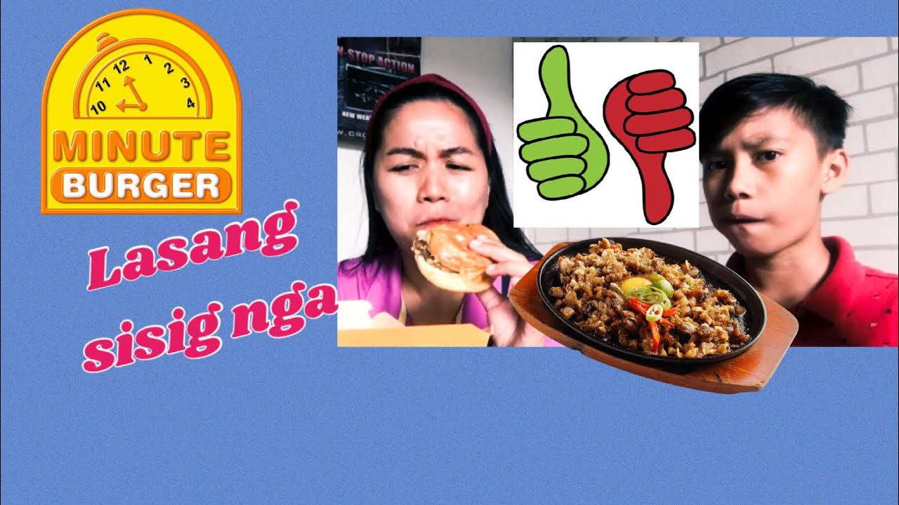 Sisig Burger o chili con carne | minute burger - YouTube