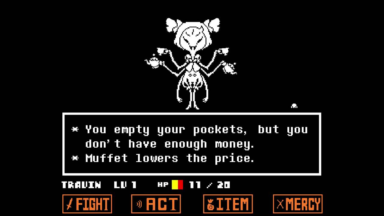 [UNDERTALE] (First playthrough, TPE) Muffet Fight - YouTube