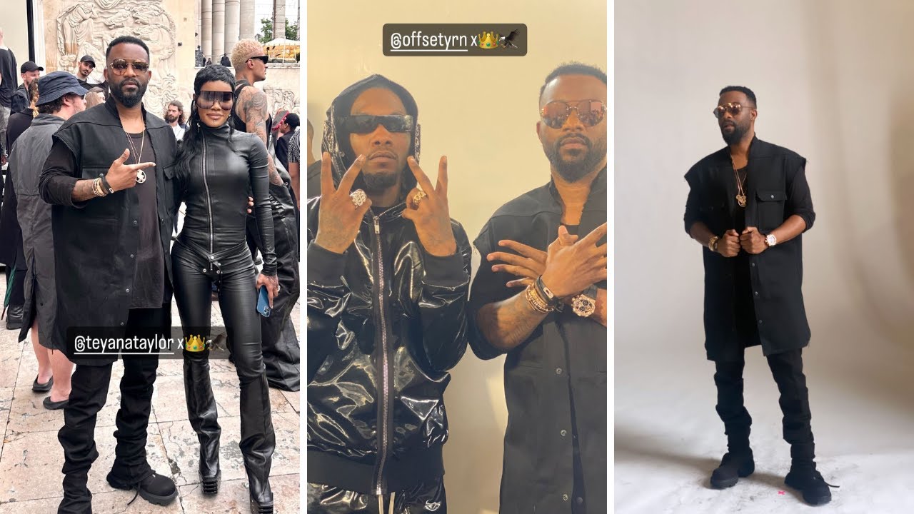 Paris Fashion Week: Fally Ipupa uso kwa uso na rapper Offset - YouTube