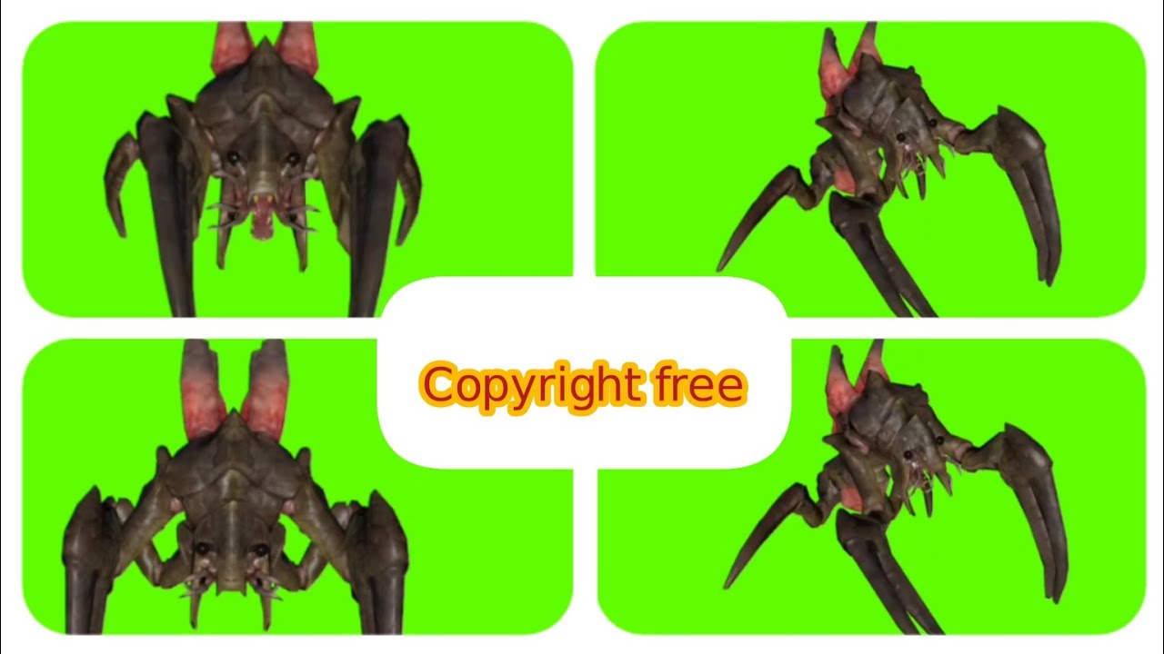 Spider Monster Green Screen Character|Copyright Free|Free Green Screen ...