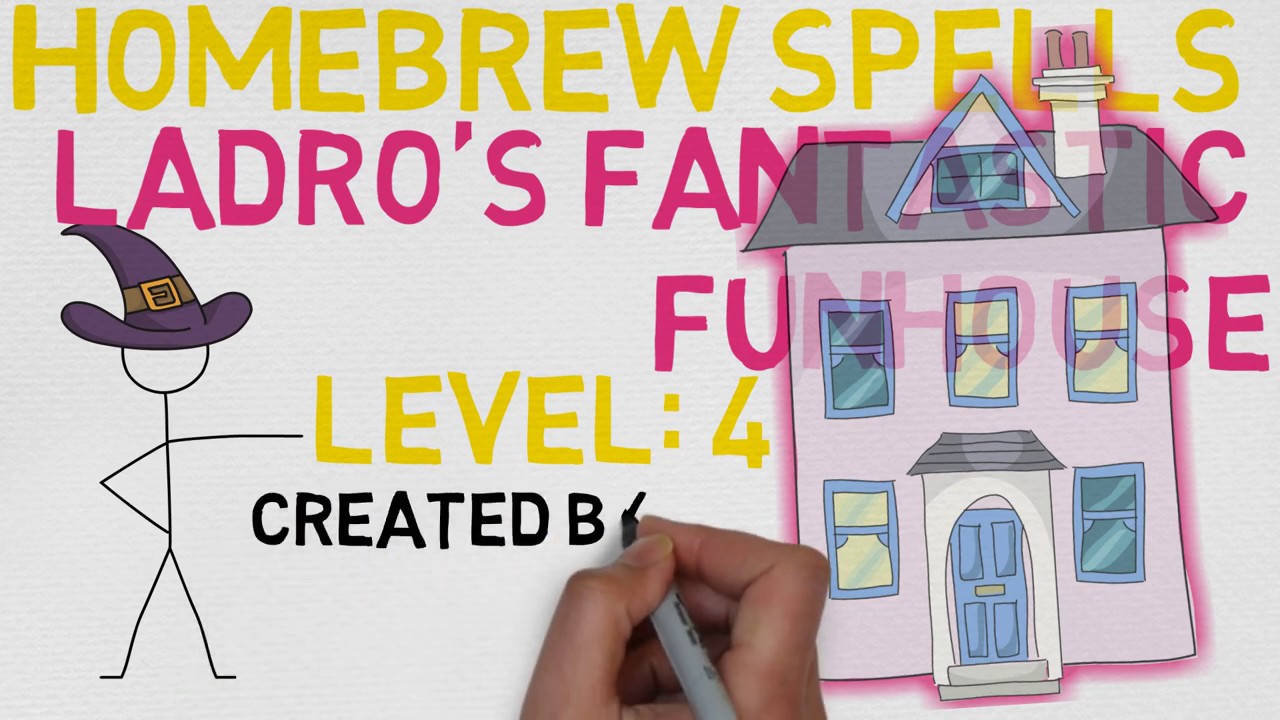 Level 4 Homebrew Spells: Ladro's Fantastic Funhouse @Runesmith (DnD 5e ...