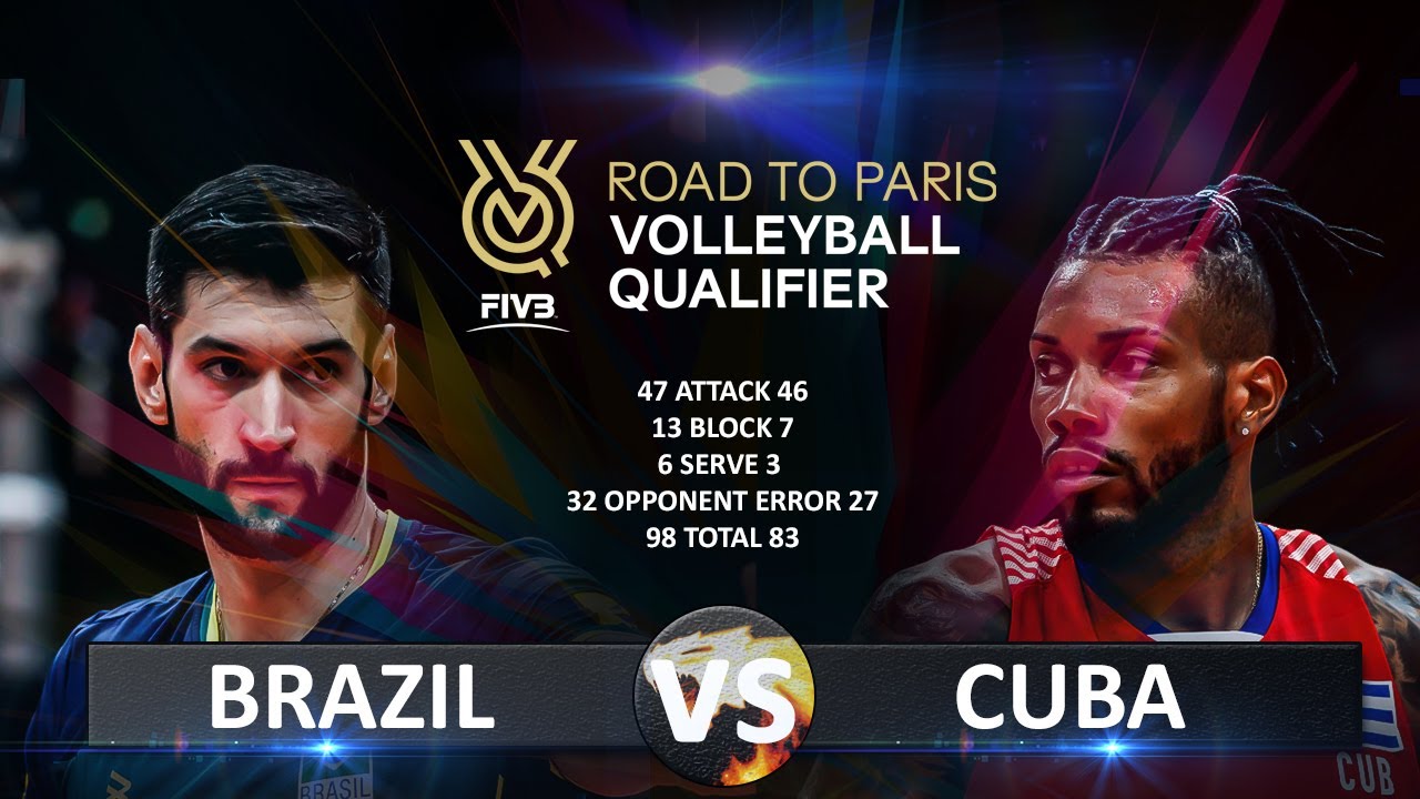 Brazil vs Cuba | Volleyball Olympic QT 2023 - YouTube