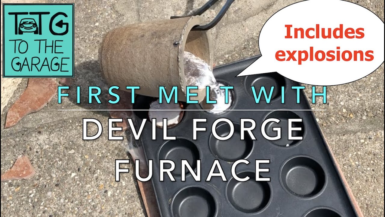 Devil Forge furnace. explosion and first melt - YouTube