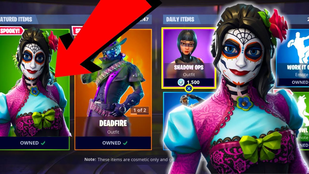 NEW DAILY ITEM SHOP UPDATE OCTOBER 29th | NEW SCARY "ROSA" SKIN COMING ...