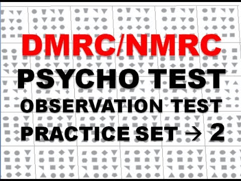 DMRC/NMRC PSYCHO TEST ------ OBSERVATION TEST (PRACTICE SET -- 2) - YouTube