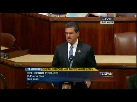 DEL. PEDRO PIERLUISI PRO-STATEHOOD SPEECH FOR PUERTO RICO IN THE U.S ...