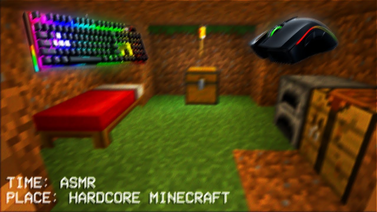 ASMR | Hardcore Minecraft Gameplay #2 🎮🕹️ (Relaxing Keyboard Sounds & Whispers) - YouTube