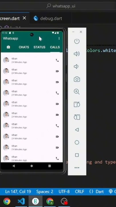 whatsapp UI clone flutter dart #music #drawing #gaming #art #dart #mobile #app - YouTube
