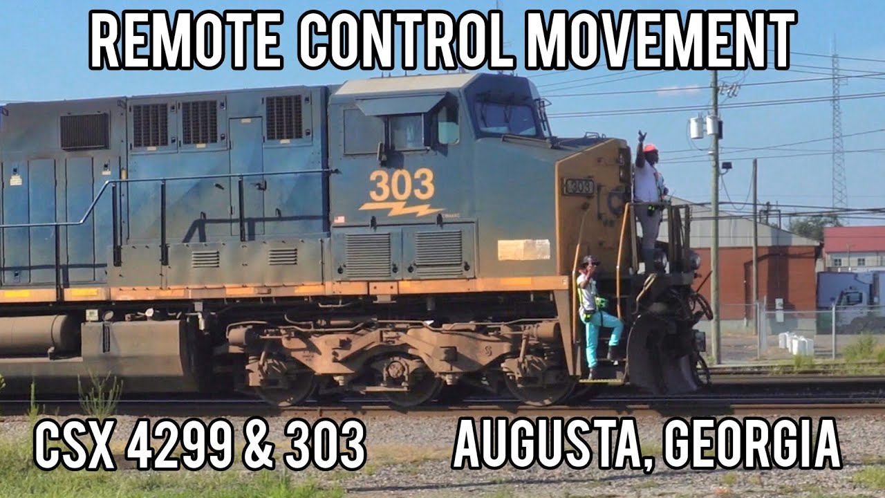 Remote Control Movement, CSX 4299 & 303, Augusta Yard, Augusta, Georgia ...