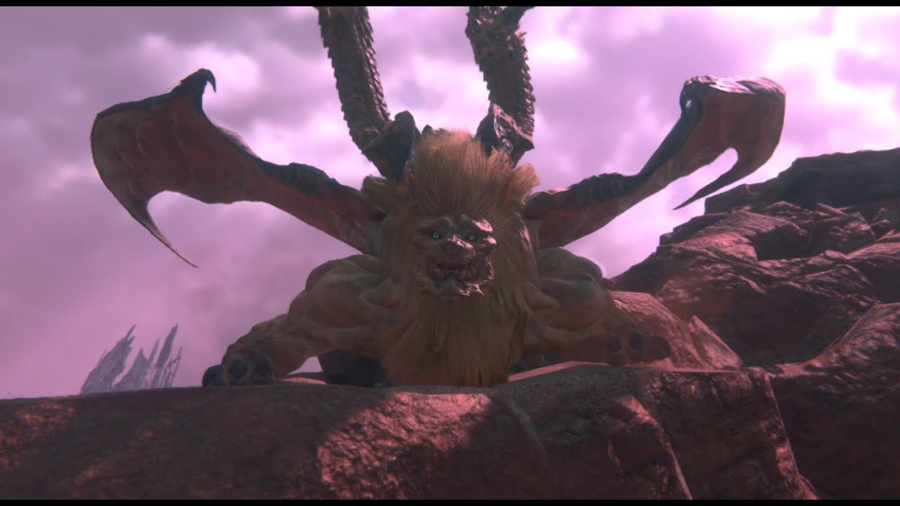 Final Fantasy XVI - Canyon Chimera Complete Boss Fight - YouTube