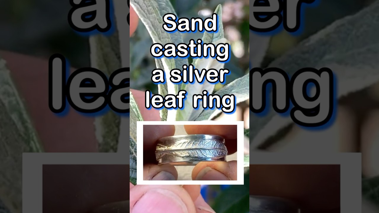 Delft clay sand casting a silver leaf ring - YouTube