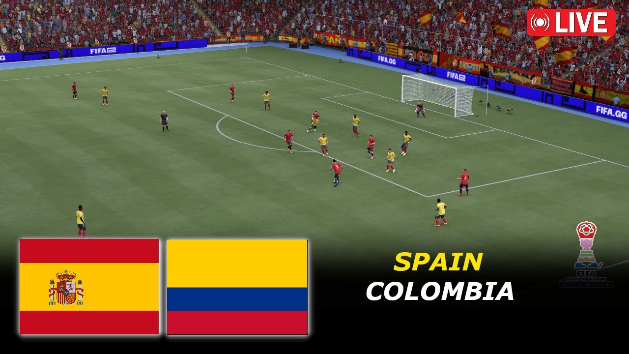 🔴Spain vs Colombia / Under-20 World Cup 2025 / eFootball PES 21 ...