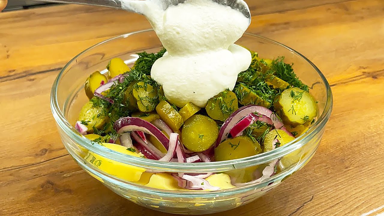 Der leckerste deutsche Salat! Ich werde nie müde, diesen Salat zu essen ...
