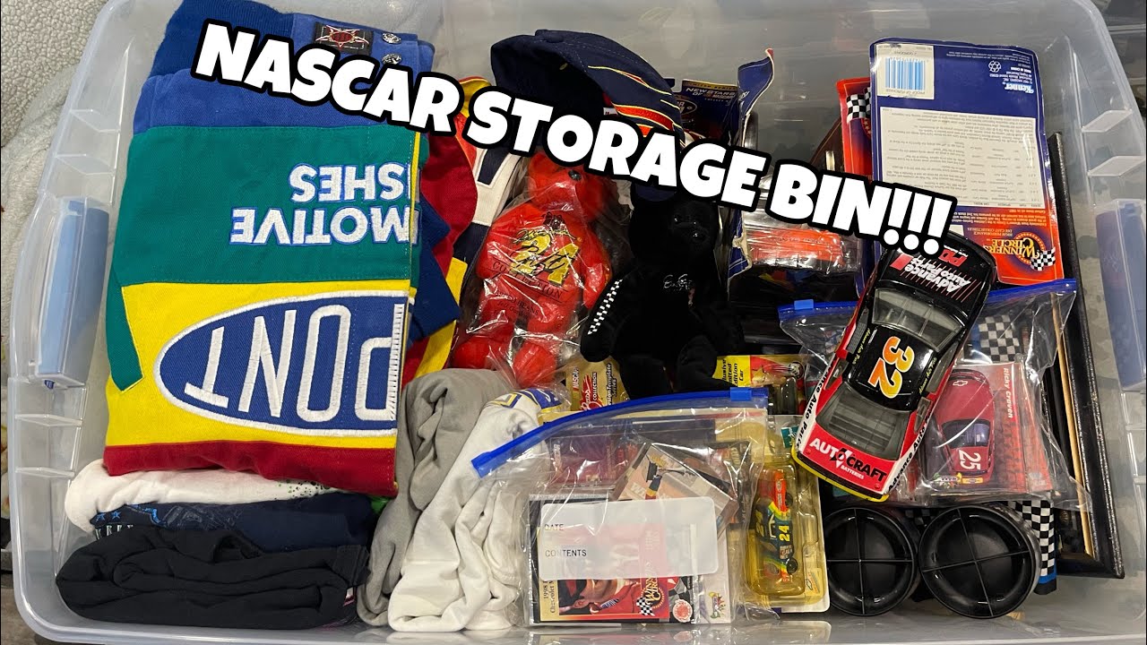 GOING THROUGH A OLD NASCAR STORAGE BIN (1990s) - YouTube