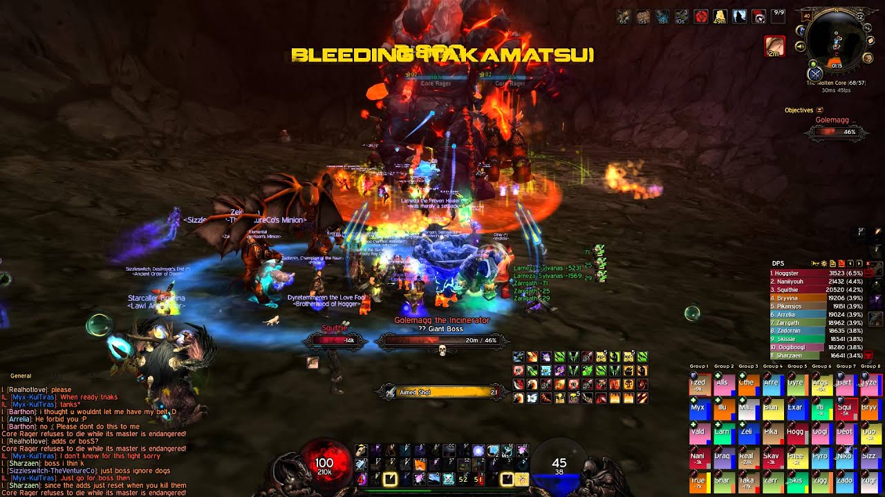 World Of Warcraft Mc Raid 7 - Golemagg - YouTube