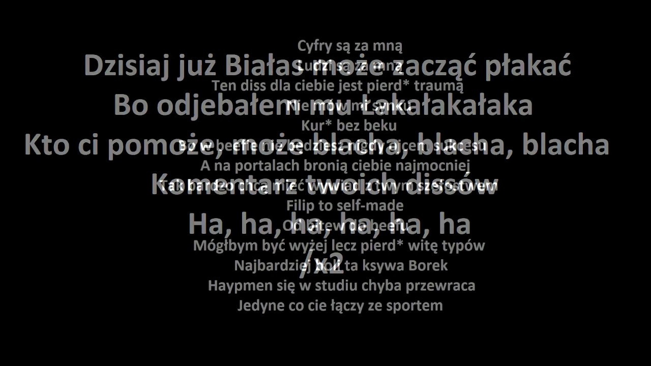 FILIPEK - ŁAKAŁAKAŁAKA (BEDOES DISS) TEKST - YouTube
