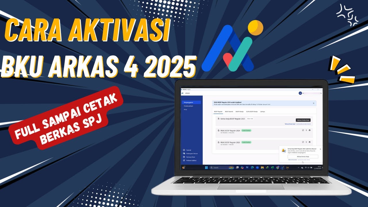 CARA AKTIVASI BKU ARKAS 4 TAHUN 2025 - YouTube