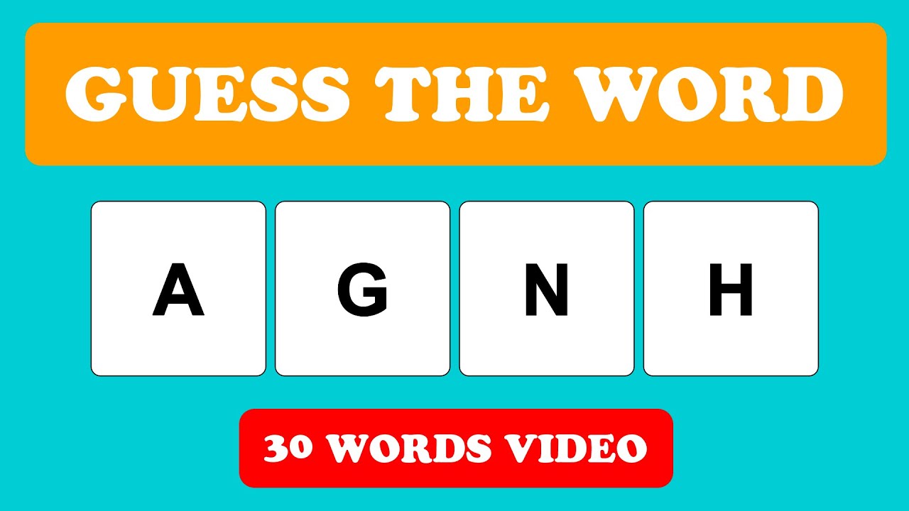 Scrambled Words Challenge #99 - YouTube
