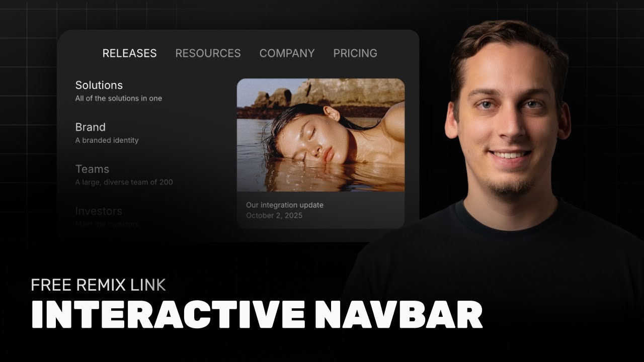 Building Interactive Navbar in Framer (Full Tutorial) - YouTube