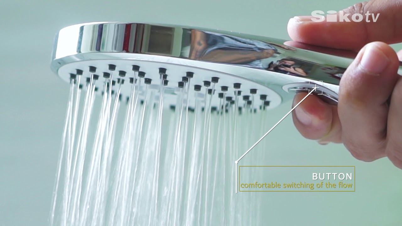 Hand-held Shower with Button - YouTube
