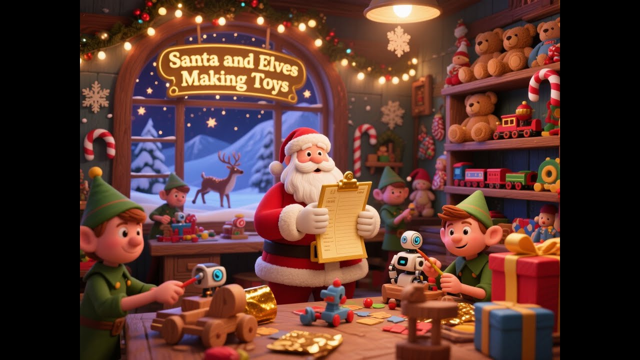 Santa And Elves Making Toys | Toys | Elves | Santa Claus | North Pole ...