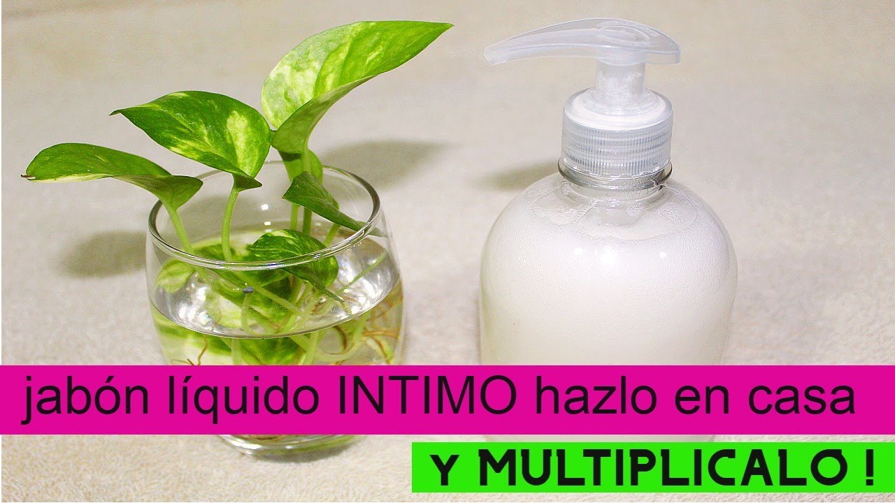 como hacer JABÓN LÍQUIDO INTIMO en casa fácil y RÁPIDO / dulce y ...