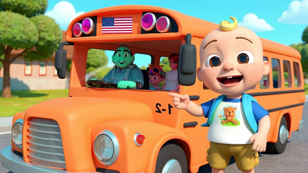 Wheels on the Bus | Colorful Bus Adventure for Preschoolers - YouTube