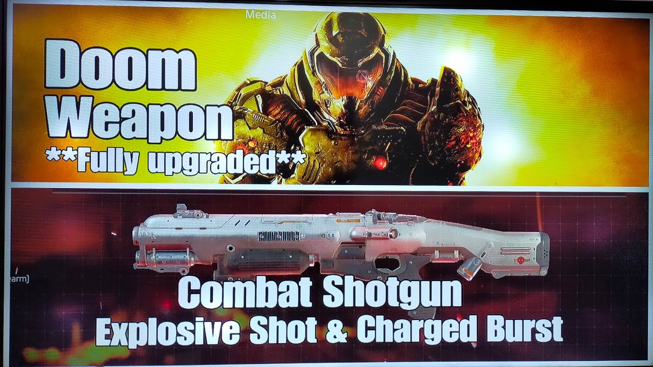 Doom 2016 (PS4 PRO) - Weapon - Combat Shotgun (Explosive Shot & Charged ...