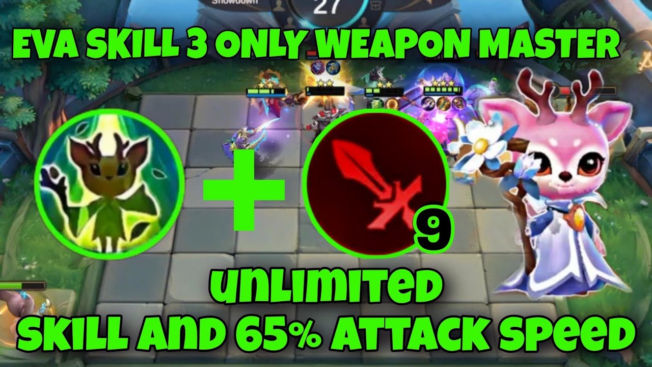 COMMANDER EVA SKILL 3 WITH WEAPON MASTER SYNERGY | UNLIMITED DAMAGE AND ...