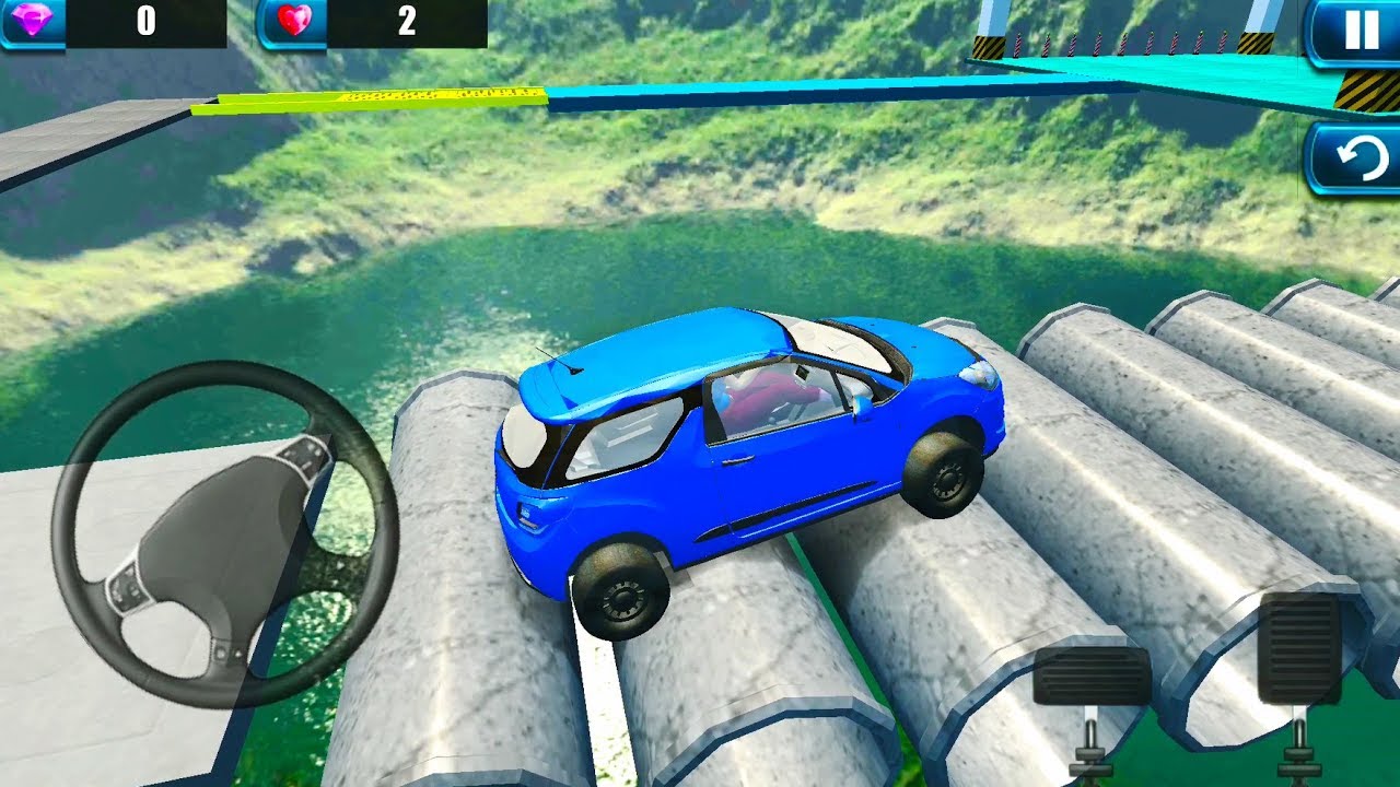 Compact Stunt Car Driving On Challenge Ramps - Android Gameplay - YouTube