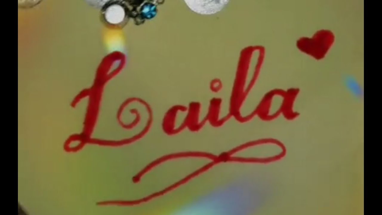 Laila name calligraphy |whatsapp status - YouTube