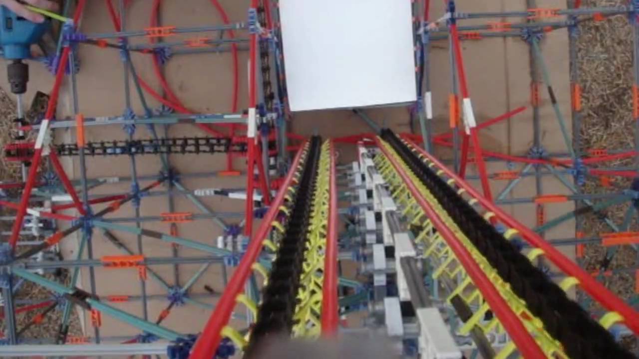 Giant Drop - 24 Foot knex Free Fall Attraction POV- Update 1 - YouTube