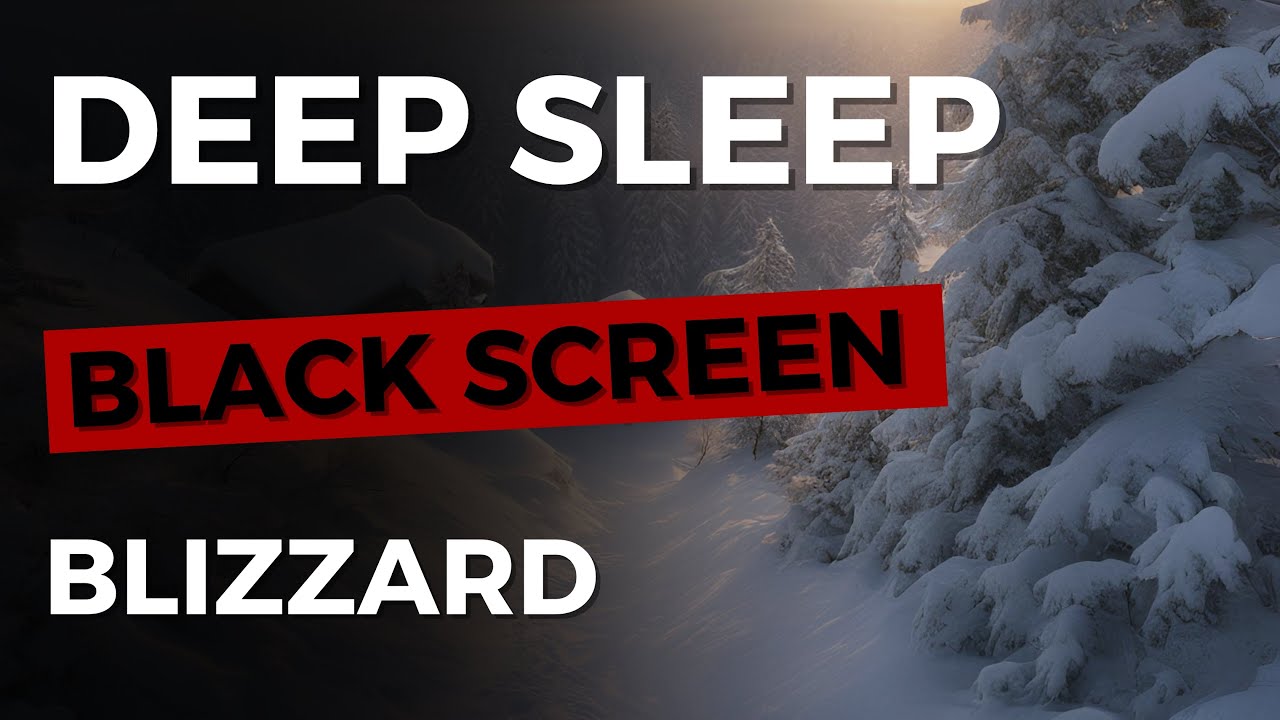 fall asleep blizzard sound deep sleep black screen - YouTube